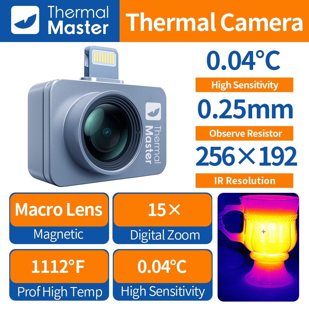 iPhone P2PRO Infrared Thermal Imaging Camera Imager 1112℉, 256×192 for ...