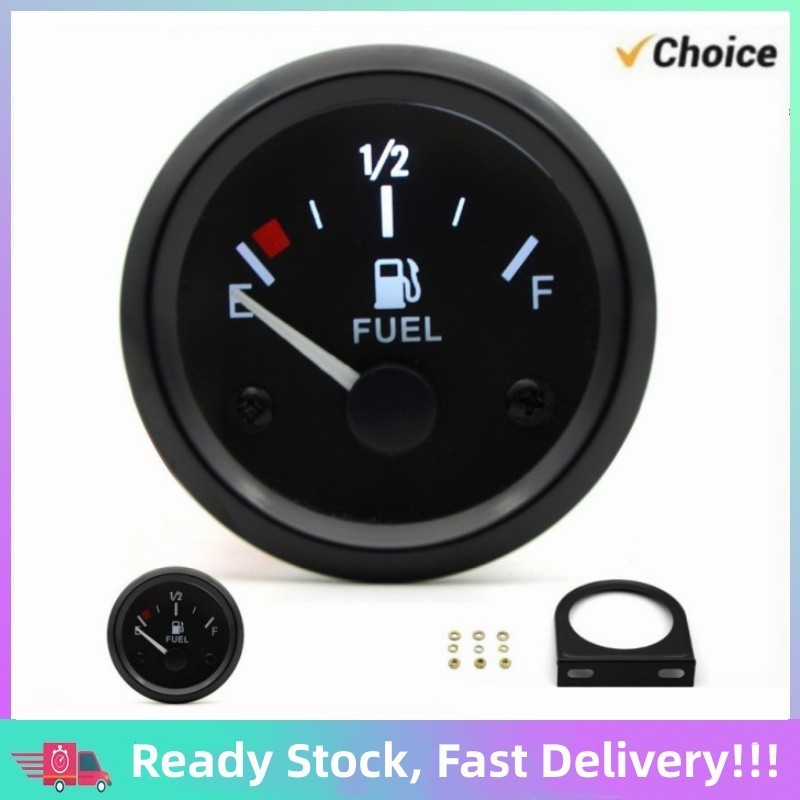 💥IN Stock🚚 2'' 52mm Fuel Level Gauge, Pointer 12V Car Fuel Tank Meter ...