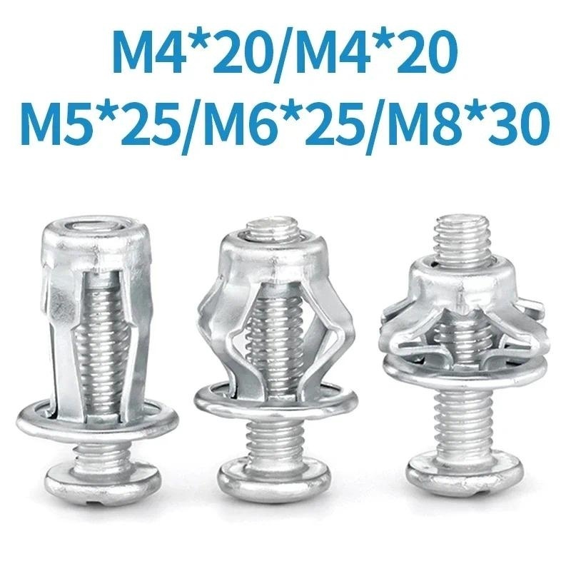50pcs Petal Nut Rivet Lock Nut Jack Nut Expansion Screw Anchor Bolt For ...