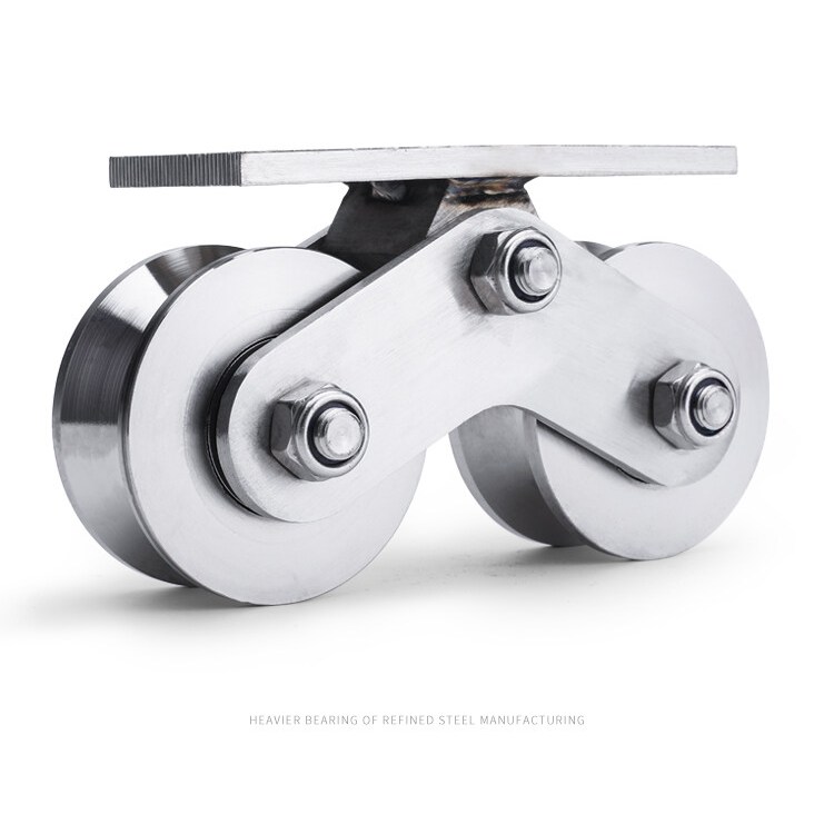 304 Stainless Steel Sliding Door Pulley Door Track Pulley Double Wheel ...