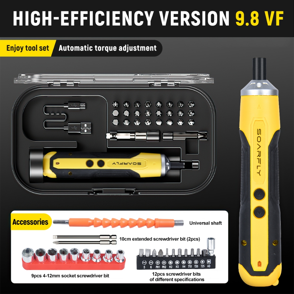 [Local] SOARFLY Mini Cordless Screwdriver Set 42Pcs USB Charging ...