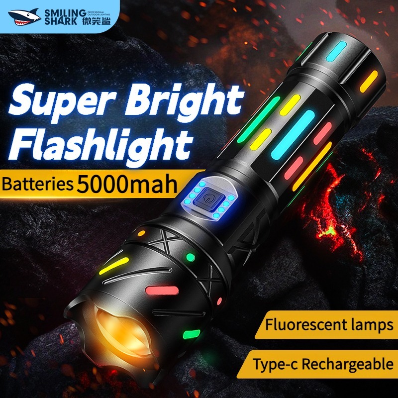 Smiling Shark SD7013 M77 Super Bright Flashlight 8400ML Color ...