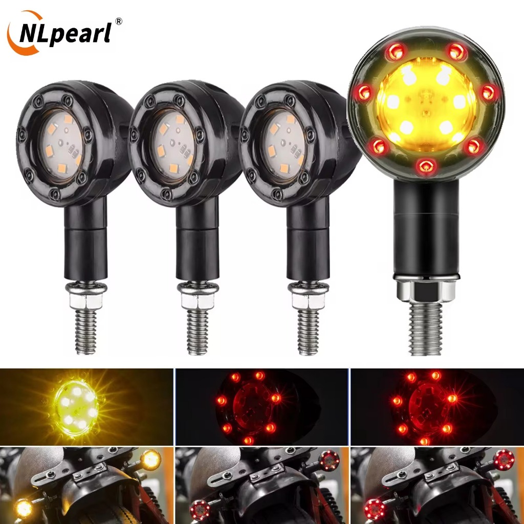 Nlpearl 2/4Pcs Motorcycle Turn Signal Light Universal 12V Led Moto ...