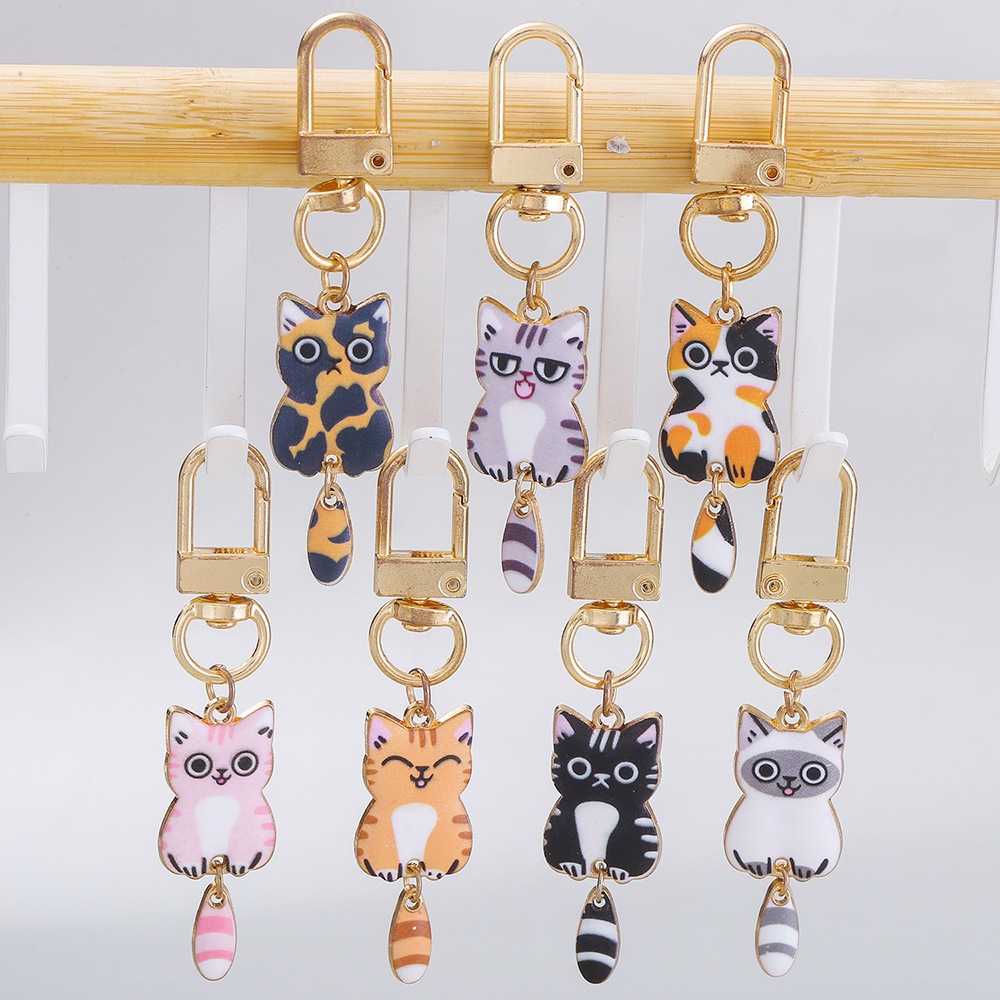 Cute Metal Key ring Cat keychain Pendant For Women Handbag Pendant ...