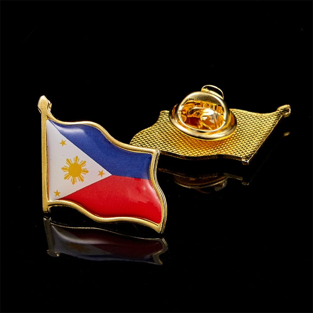 Filipino flag crystal drop gum badge brooch, flags of various countries ...
