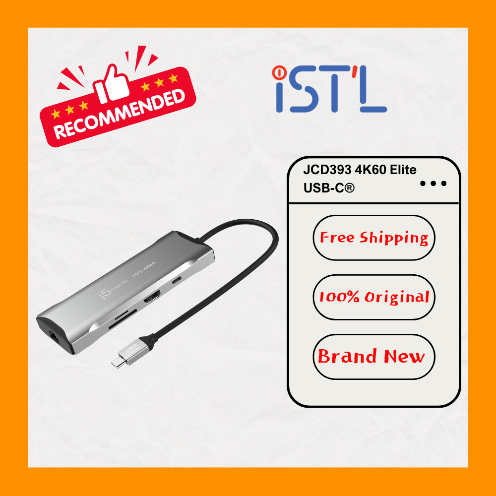j5create 4K60 Elite USB-C® 10Gbps Mini Dock Type c hub [JCD393 ...