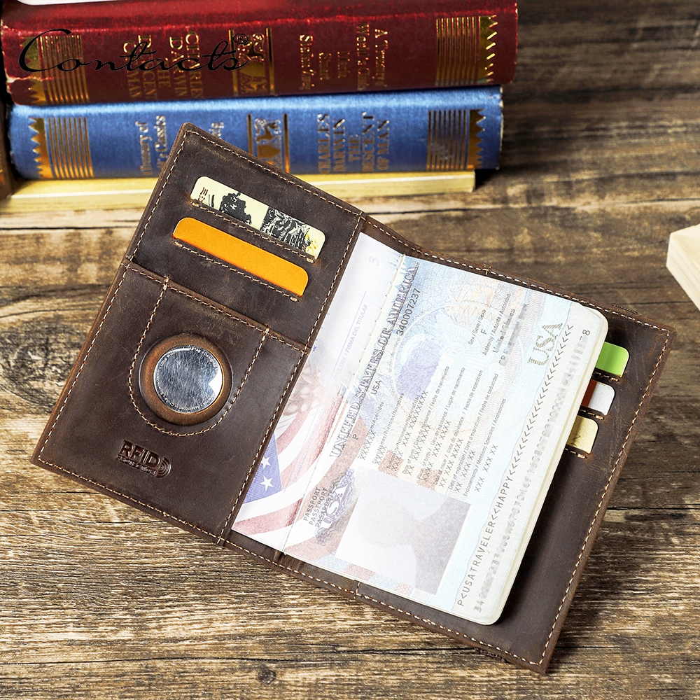 CONTACT'S Genuine Leather Travel 2 Passports Wallets Passport Cover ...