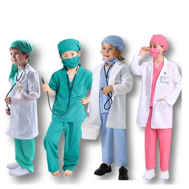 Kids Doctor Nurse Costume for Girls Nurse Cosplay Suit Boys Doctor ...