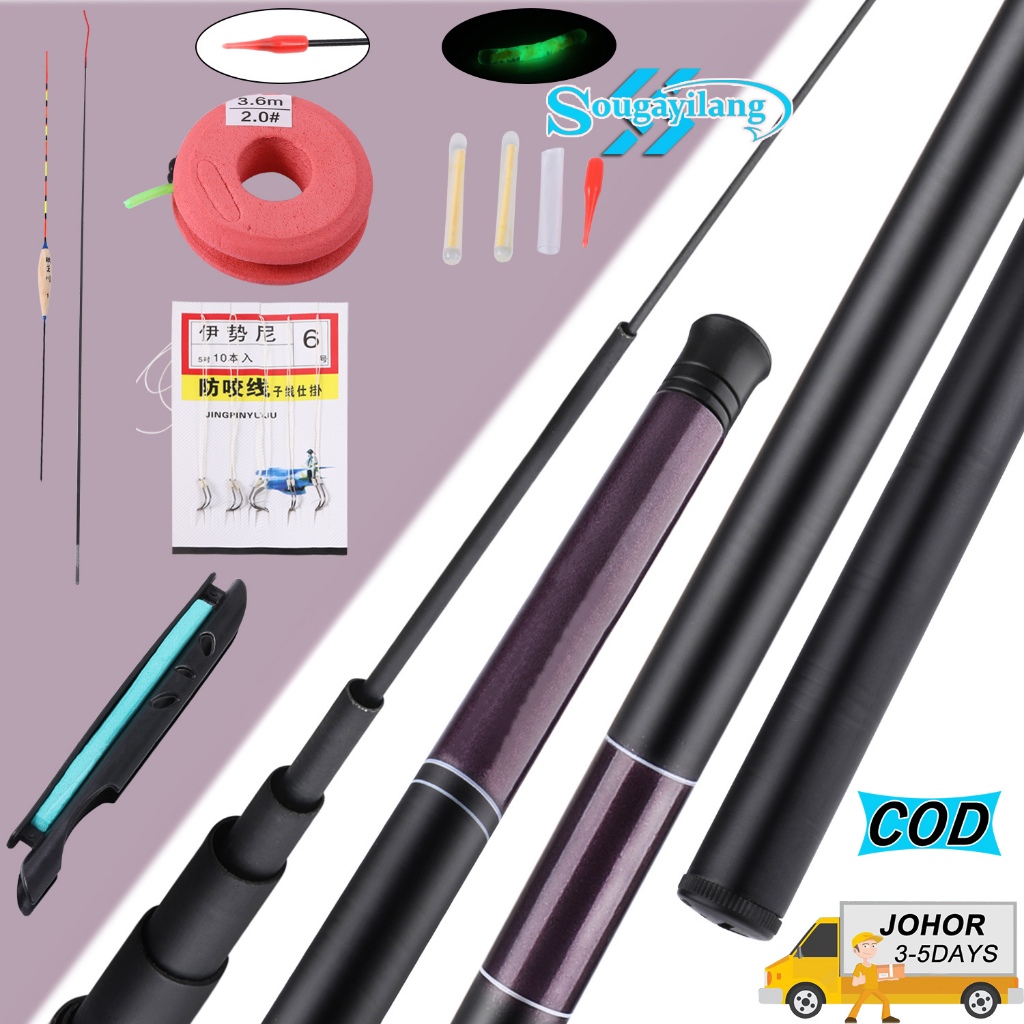 Sougayilang Carbon Fiber Fishing Rod Telescopic Ultralight Weight ...