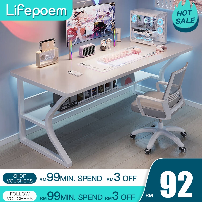 Gaming Table Meja Gaming 140CM Computer Table Anti-Scratch Table C ...