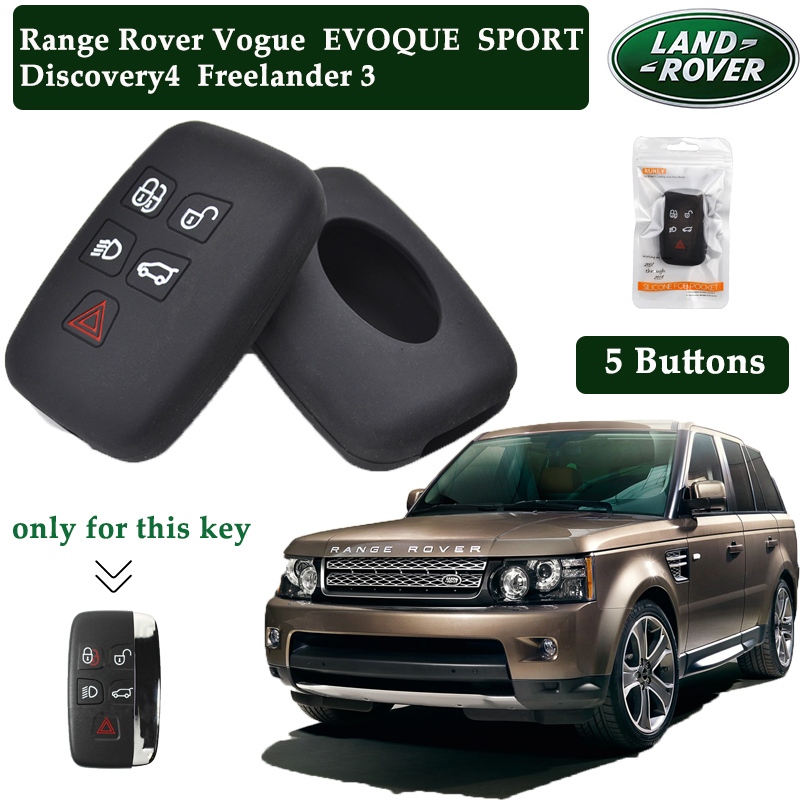 5 Button Silicone Key Cover Remote Case Fob For Land Rover Range Rover ...