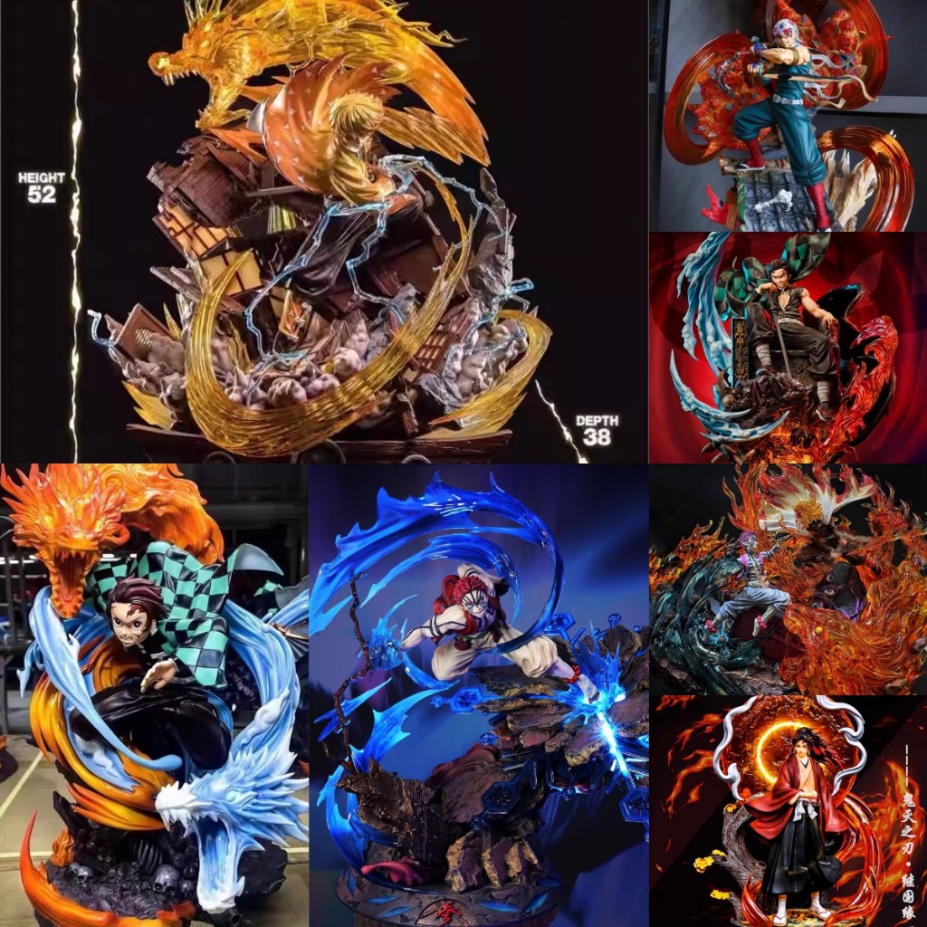 Mystery Box Blind Box Demon Slayer Figure Hashibira Inosuke Uzui Tengen ...