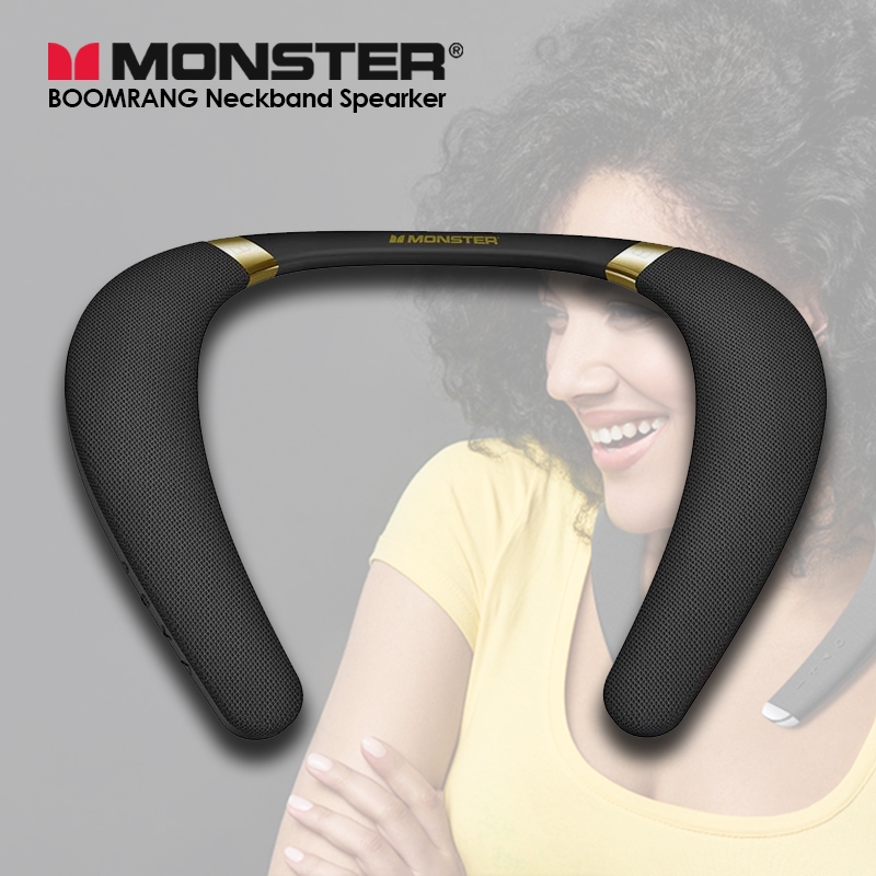 Monster Boomerang 3D Stereo Sound Neckband Bluetooth Speaker 12H ...