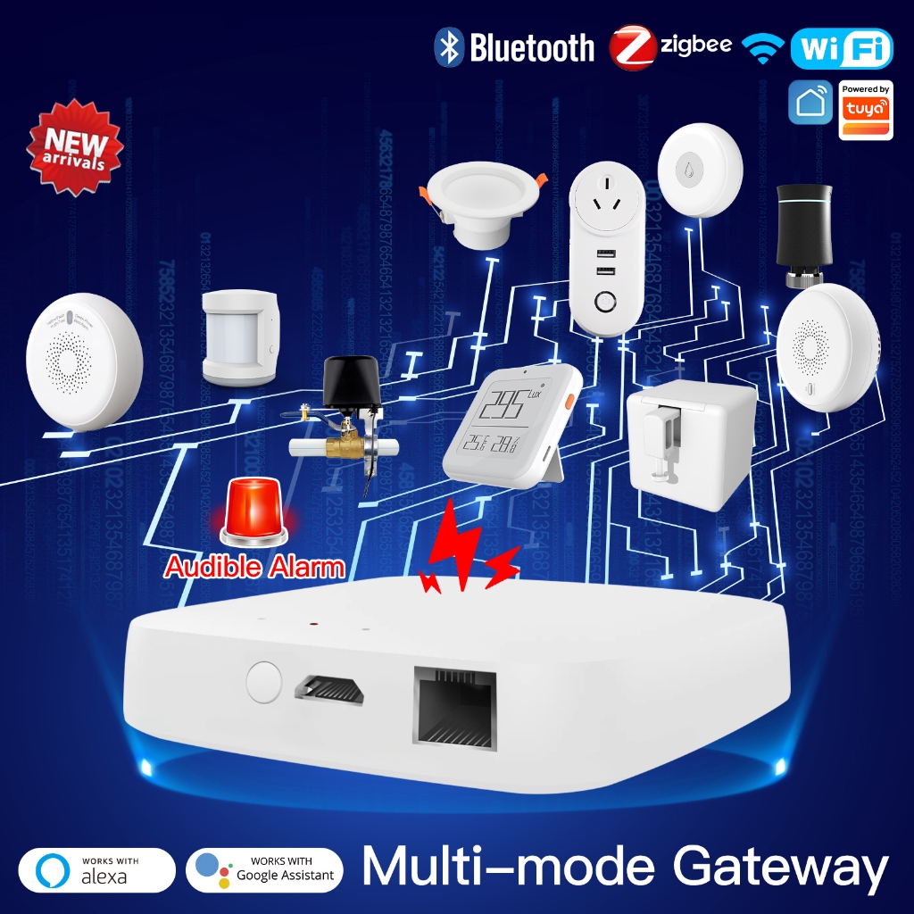 Tuya Smart Wired Multi-mode Gateway ZigBee Bluetooth Mesh Hub Smart Life APP | Shopee Malaysia