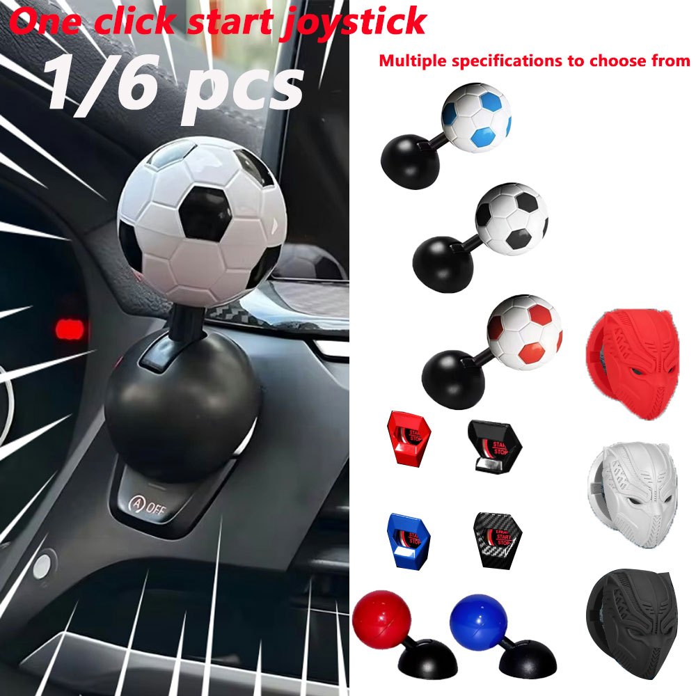 6pcs Car Push To Start Button Rocker Lever Engine Start Stop Button ABS ...