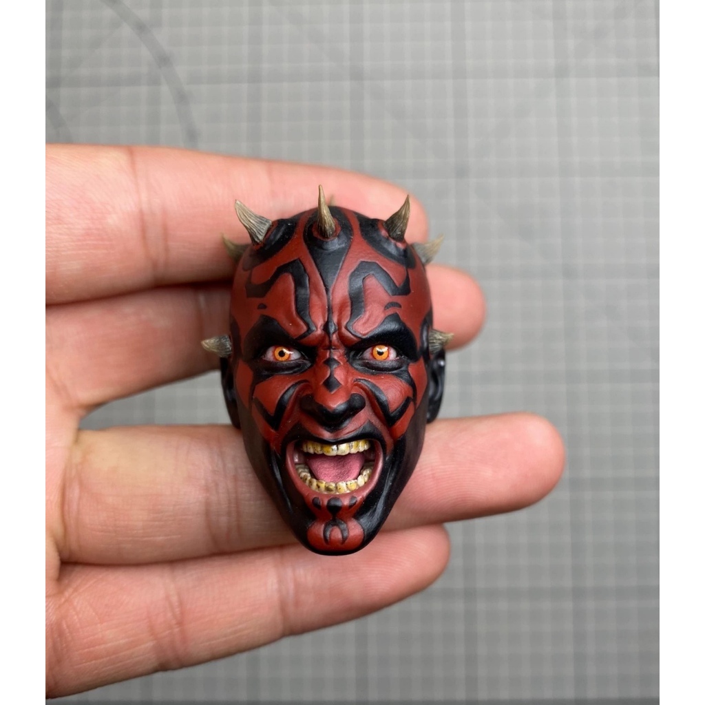1/6 Scale Star Wars Darth Maul Roaring Version Head Sculpt Model Fit ...