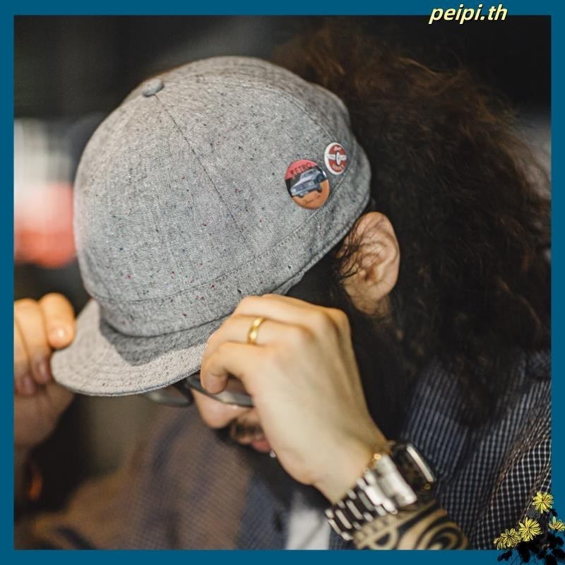 American retro hip hop hat dome old baseball cap flip brim short brim ...