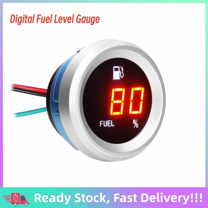 💥IN Stock🚚Digital Fuel Level Gauge with Flashing Alarm Car Fuel Level ...