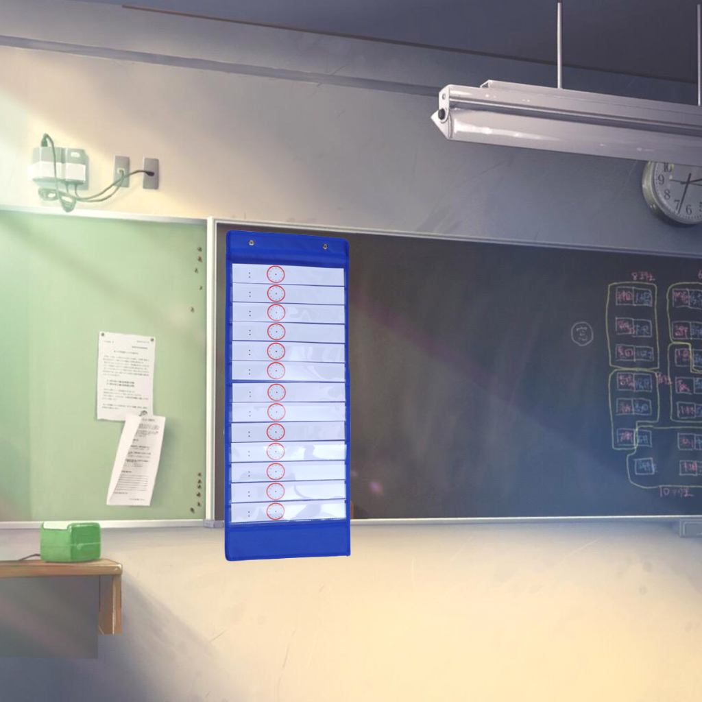 [Ready Stock] 14 -Grids Transparent Timetable Scheduling Pocket Chart ...