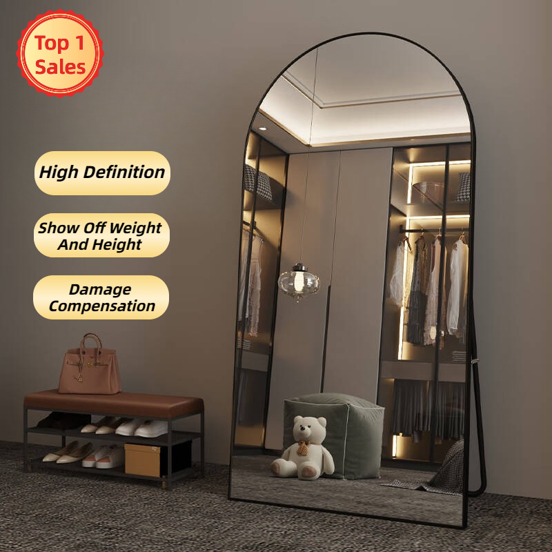 MOK Body Mirror 170*60CM Mirror With Stand Floor-To-Ceiling Wall ...
