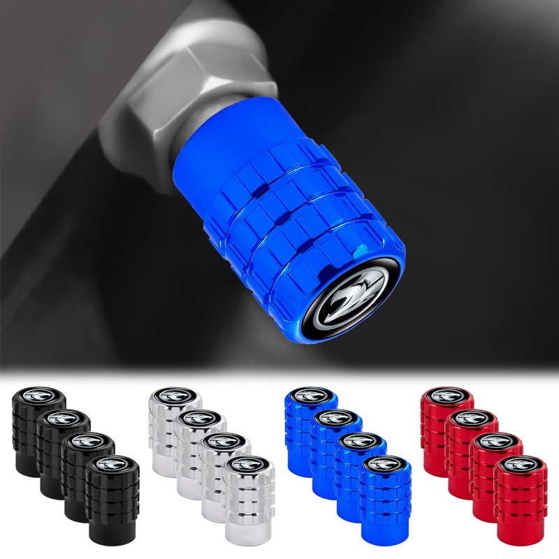 4pcs Stylish Car Tire Air Cap Screw-on Car Logo Wheel Tyre Valve Cap ...