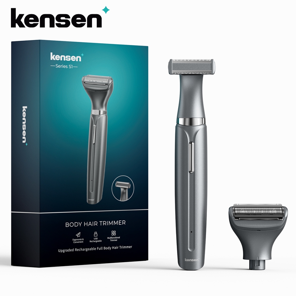 Kensen 2 in 1 Body Hair Trimmer With Travel Lock Portable Travel Shaver ...