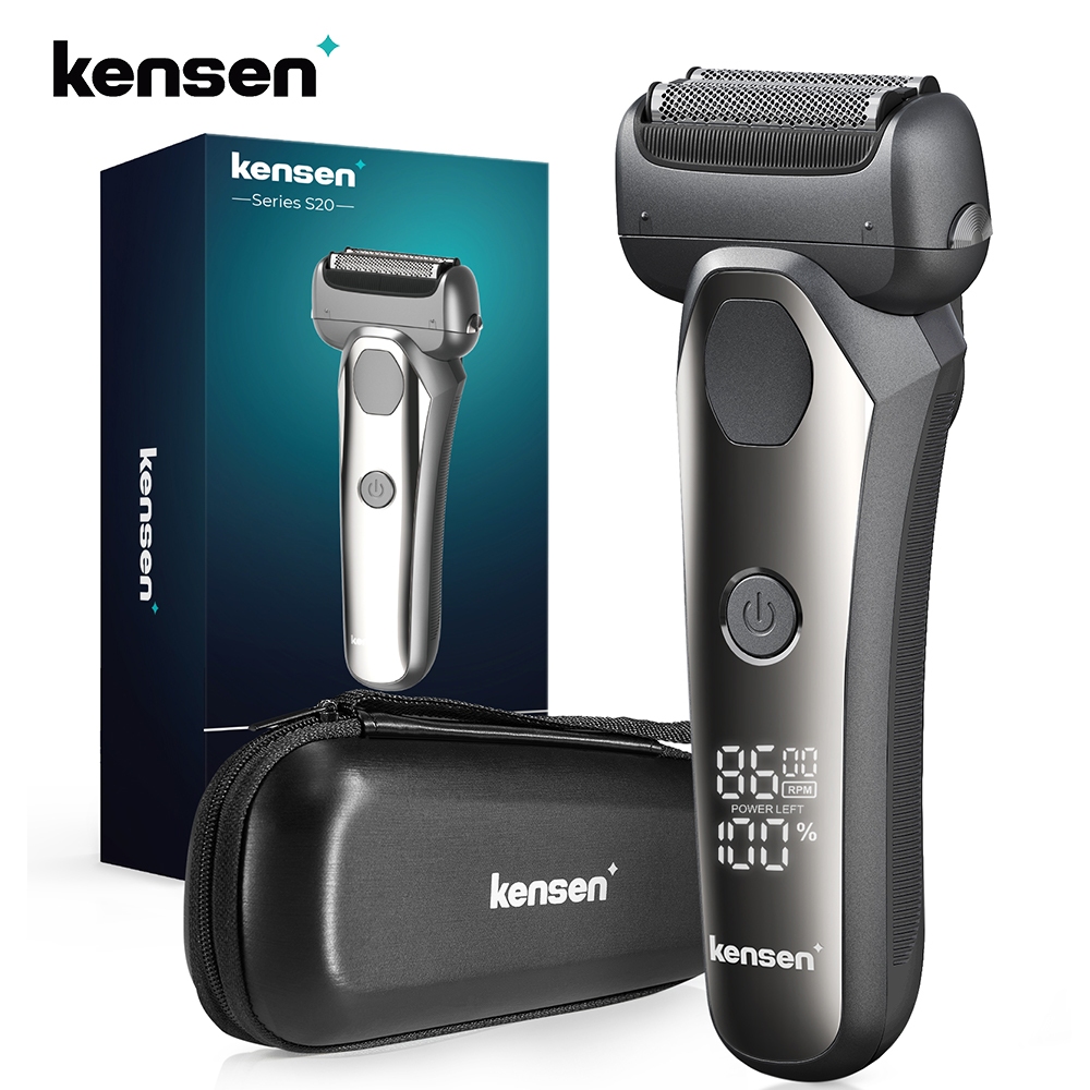 Kensen Electric Shaver Cordless Razor with USB Charging and Pop-Up ...