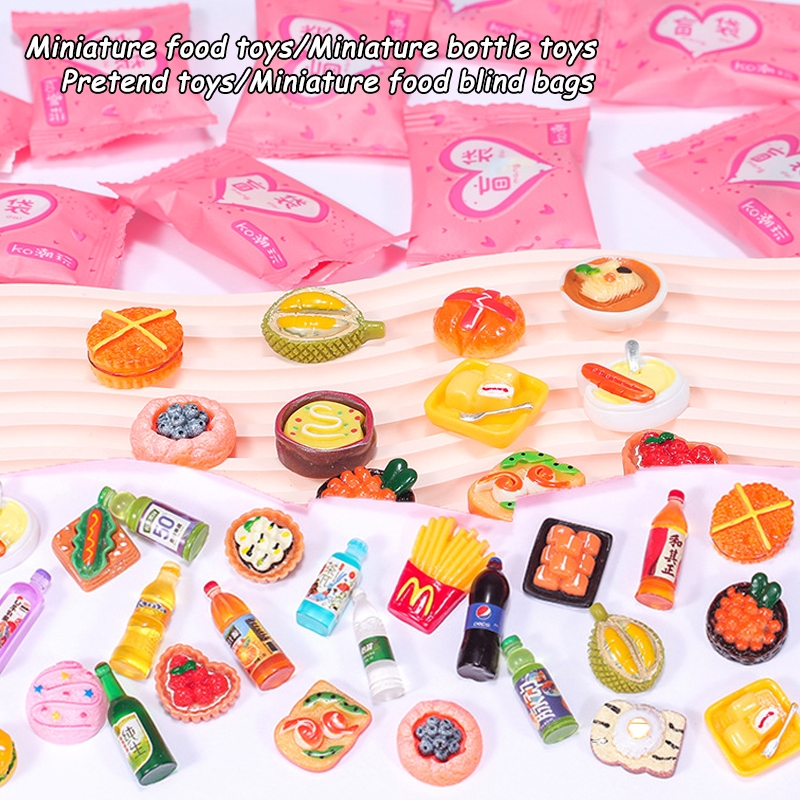30pcs Miniature Food Drink Blind Box Supermarket Simulation Food ...