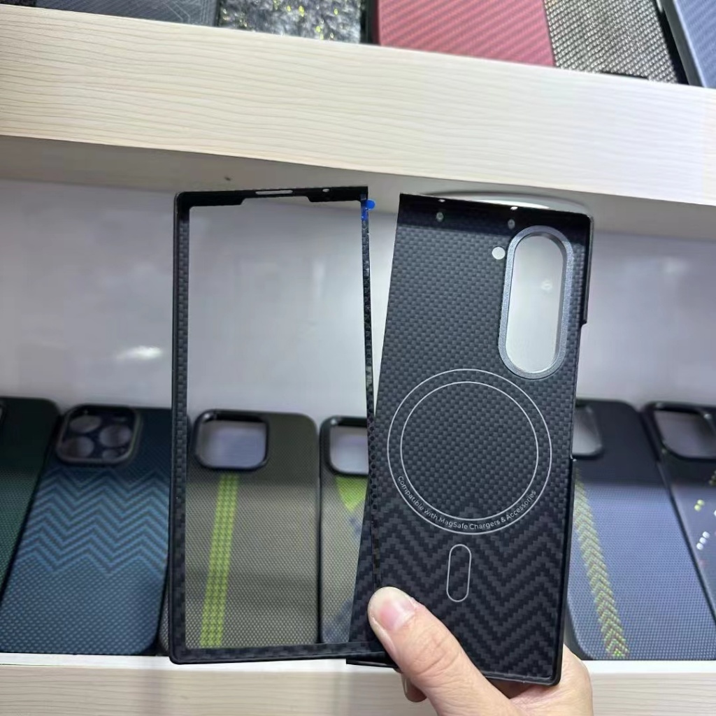 For Magnetic Magsafe For Samsung Galaxy Z Fold 6 Carbon Fiber Case ...