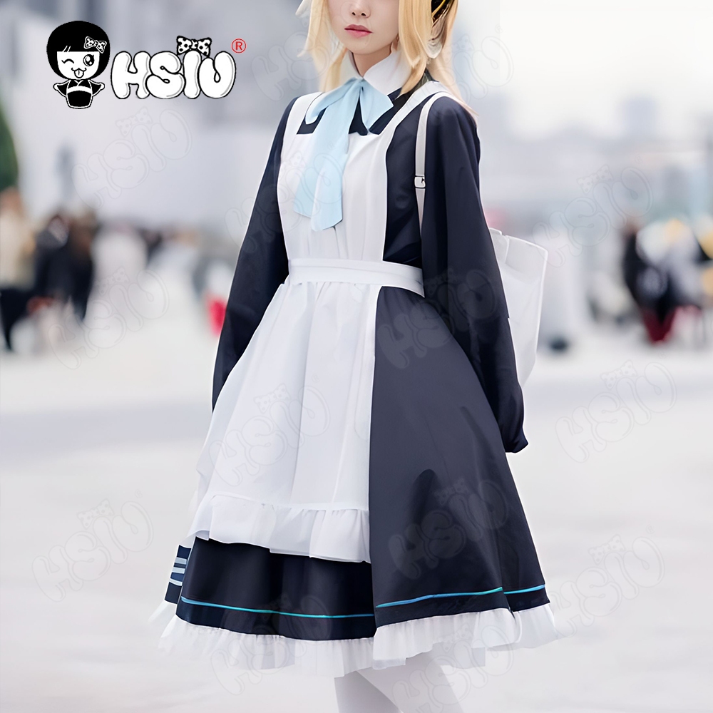 Saiba Midori Cosplay Clothing HSIU Dark Maid Dress Game Blue Archive ...