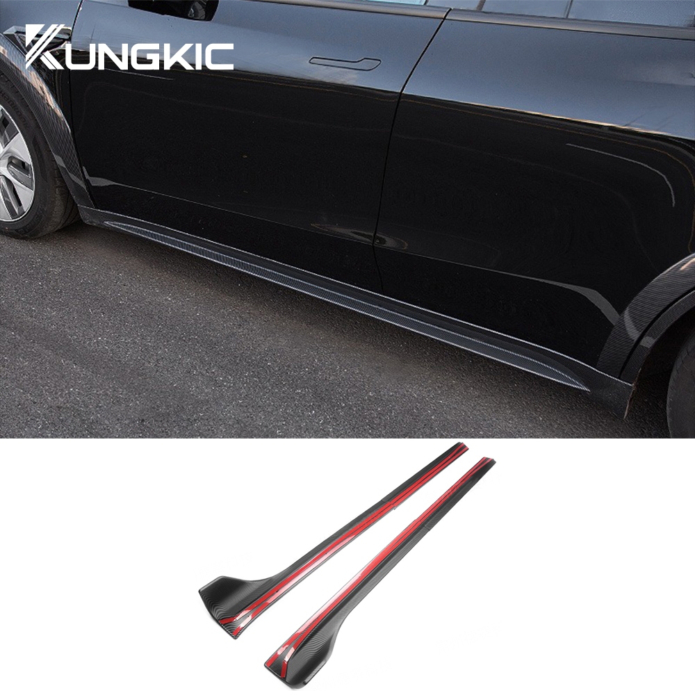 For Tesla Model Y 2020 2021 2023 Side Skirts Extension Rocker Panel Lip ...