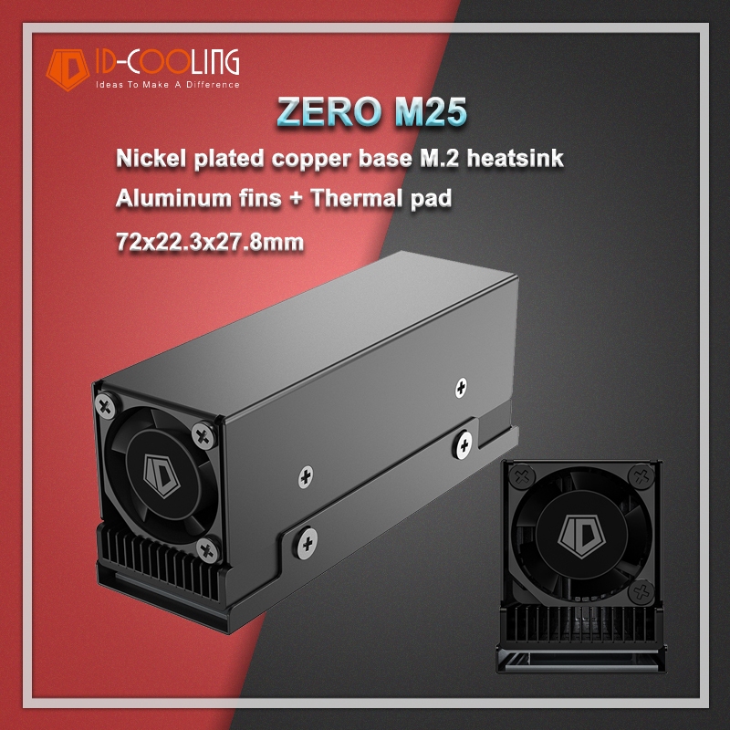 ID-COOLING ZERO M25 M.2 2280 Solid State Cooler Thermal Conductive NVME ...