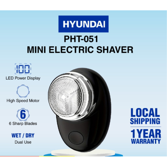 HYUNDAI PHT-051 portable mini electric shaver beard razor easy travel ...