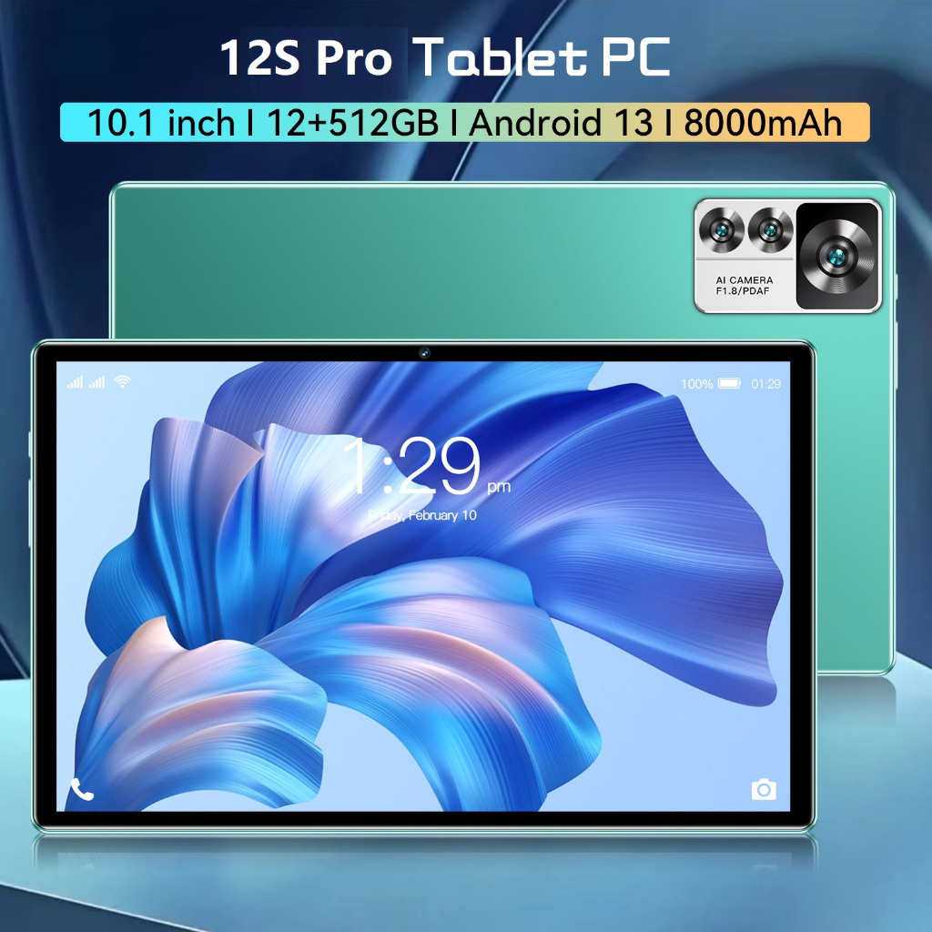 Good Quality 12S Pro 4G/5G Smart Tablet 10.1inch Ultra-Clear Screen ...