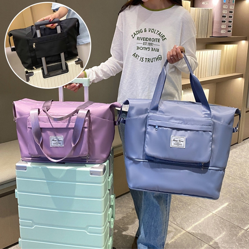 🇲🇾 MY Stock Foldable Travel Bag, Expandable Waterproof Hand Carry ...