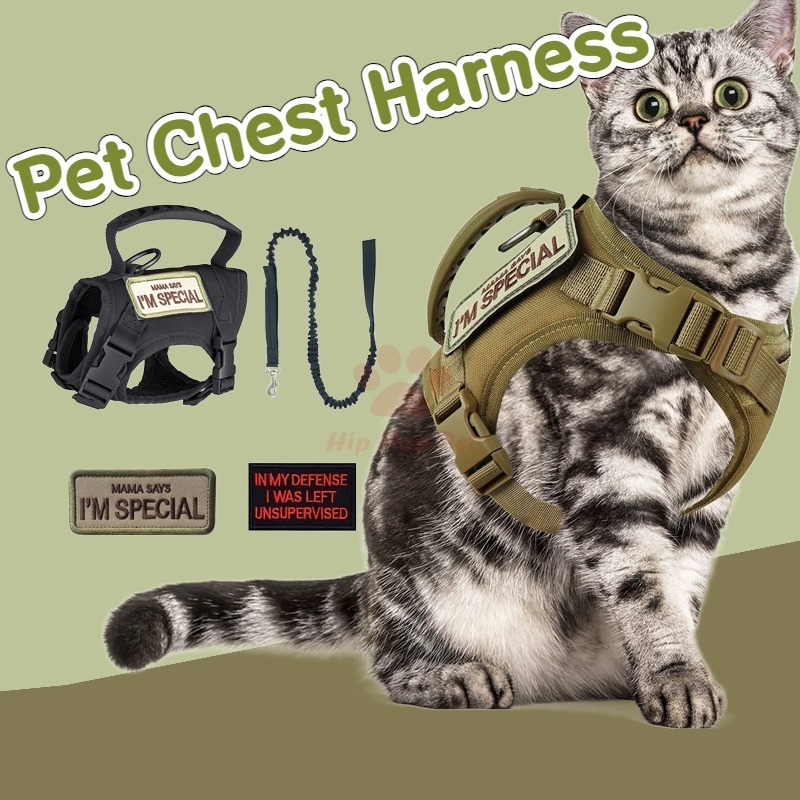 Breathable Pet Tactical Harness Vest For Cats And Dogs Outdoor Training ...