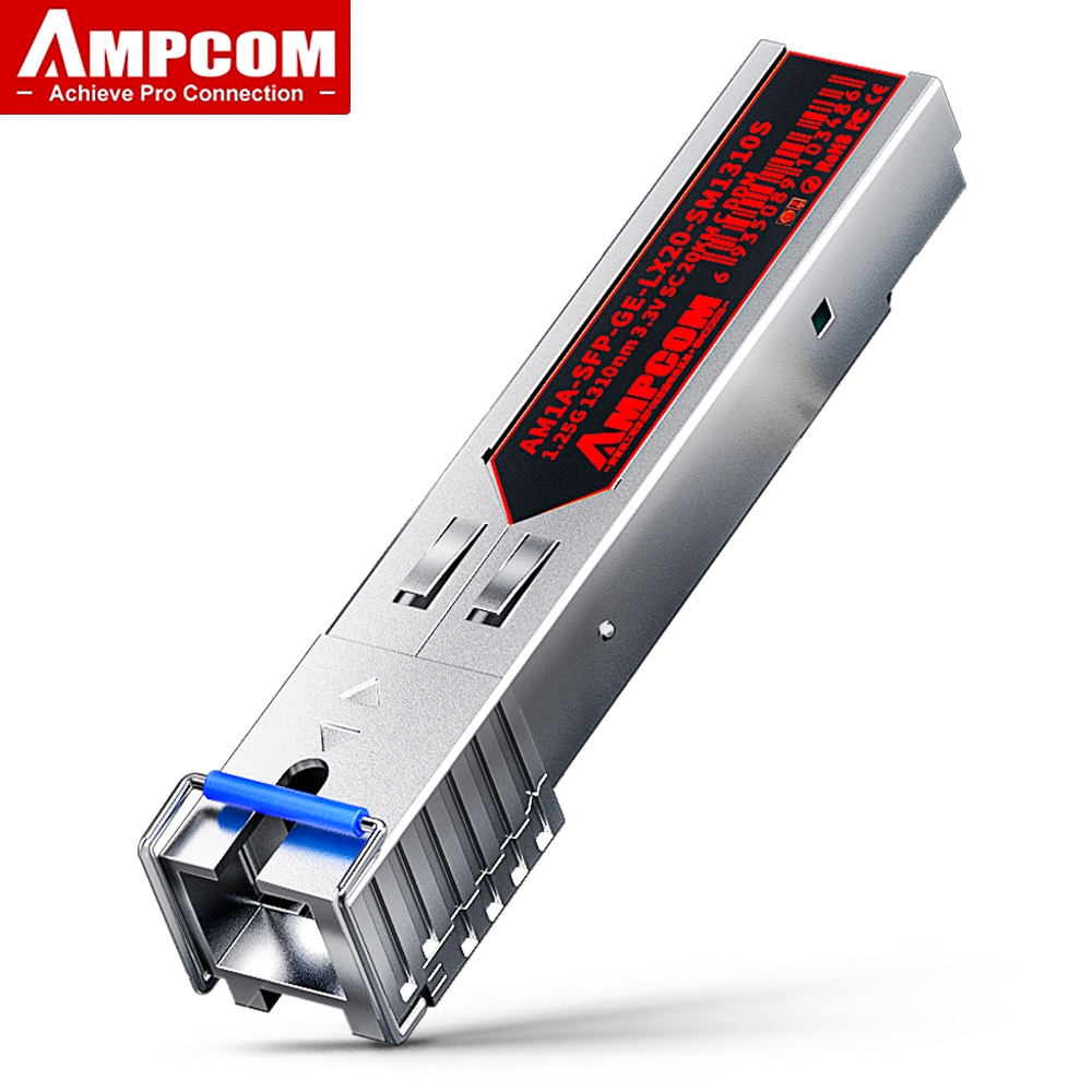 AMPCOM SC SFP BIDI WDM 1.25G 1310/1550nm 1000Base-BX Fiber Optic ...
