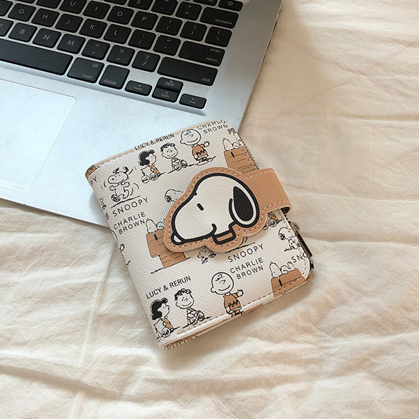 Snoopy Card Holder Wallet Coin Purse ID Card Holder PU Leather | Shopee ...