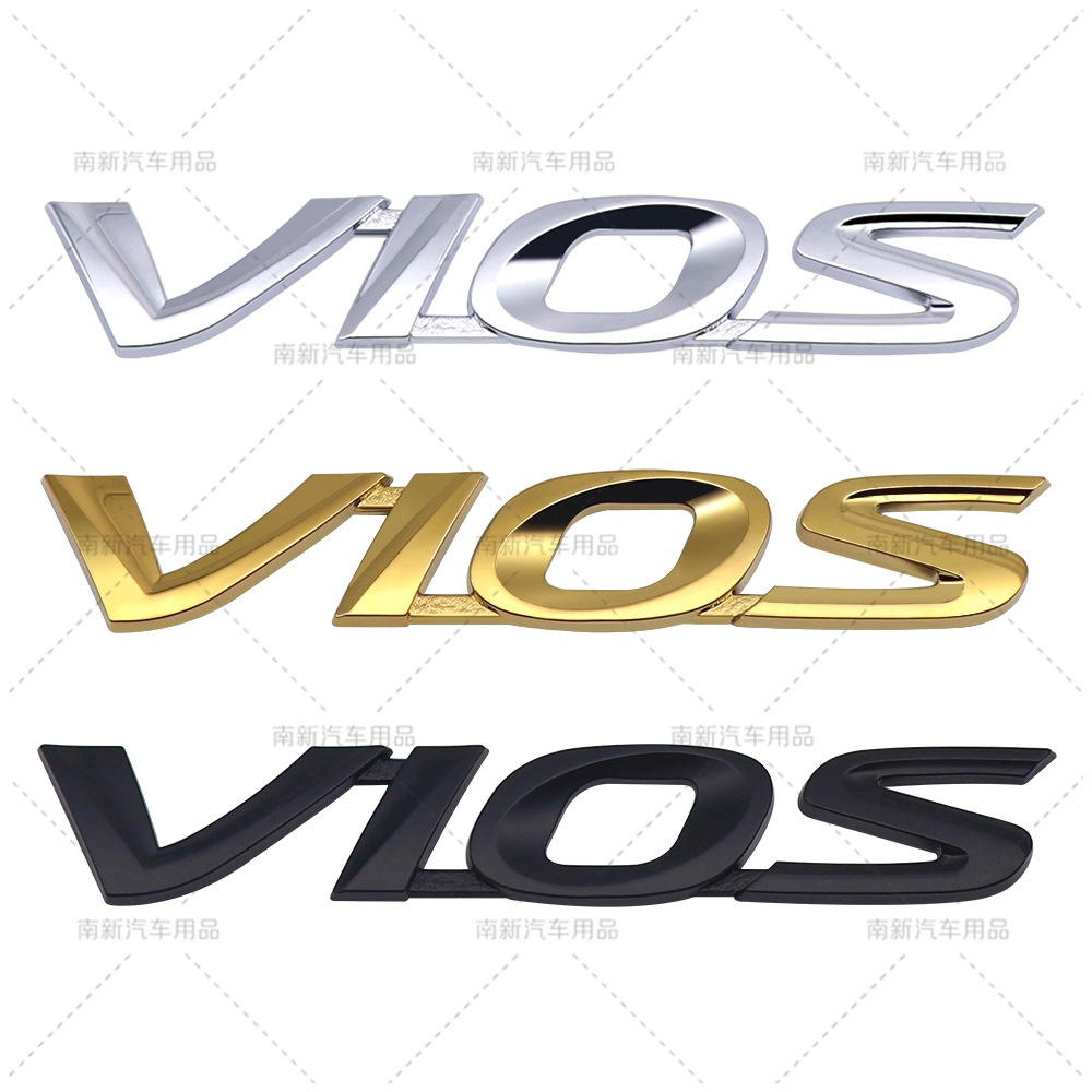 ABS Car VIOS Logo Fender Rear Trunk Body Emblem Badge Sticker For ...
