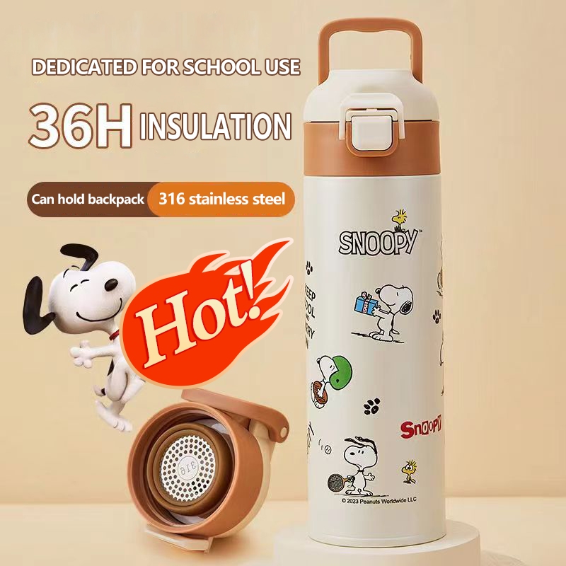 MQ Snoopy 316 Stainless Steel Thermos Cup Large Capacity Food Grade Direct Drinking Cup | Shopee ...