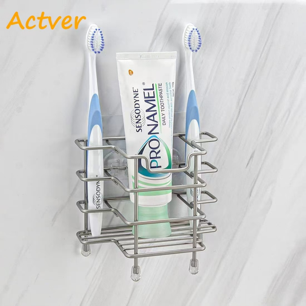 [KL Shipping]Actver Stainless Steel Toothbrush Holder Wall Mount for ...