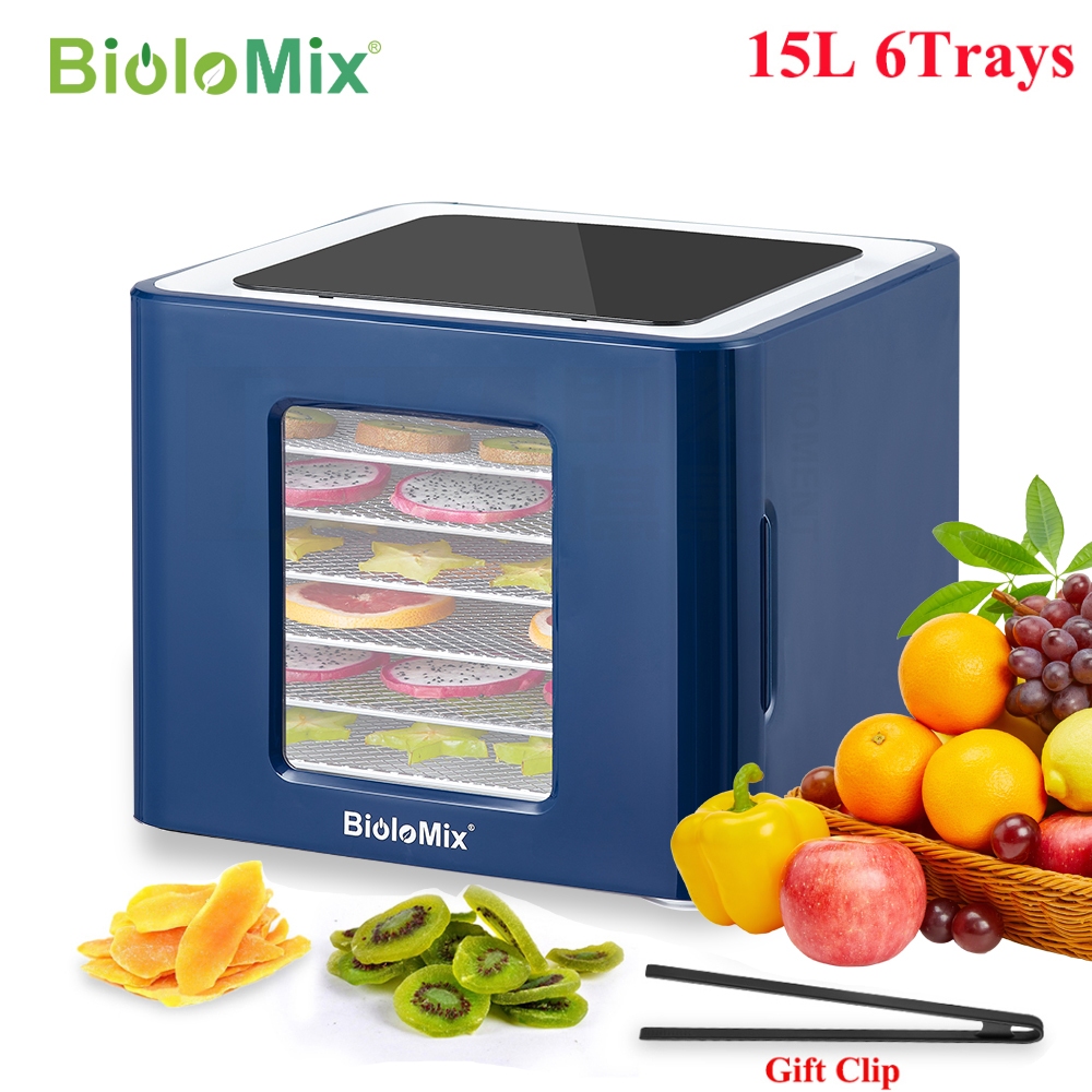 BioloMix 15L Metal 6 Trays Vegetable Fruit Meat Beef Food Dehydrator ...
