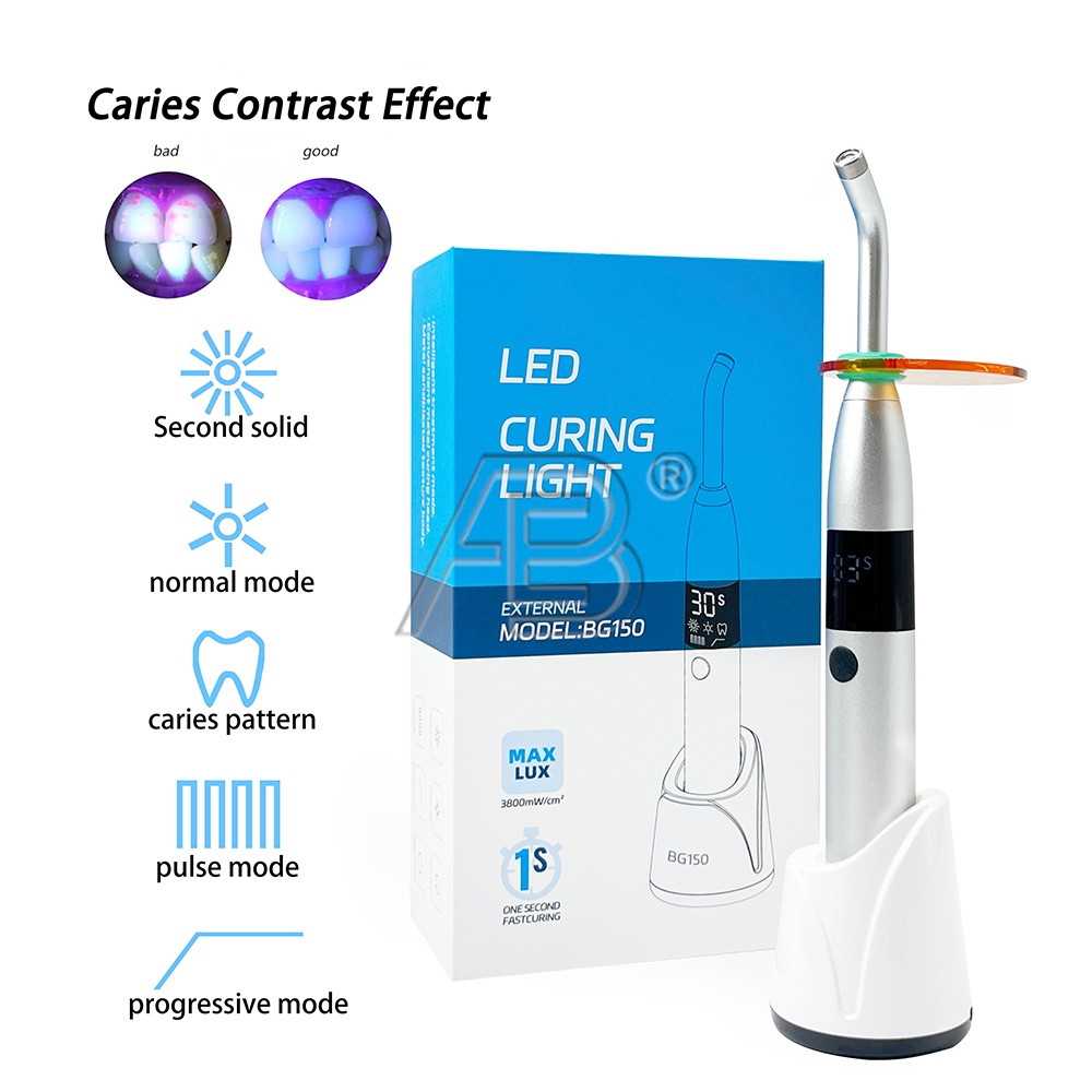 Dental Wireless LED Curing Light 1S Cure Lamp 3 Modes 4000mw/cm2 Dental ...