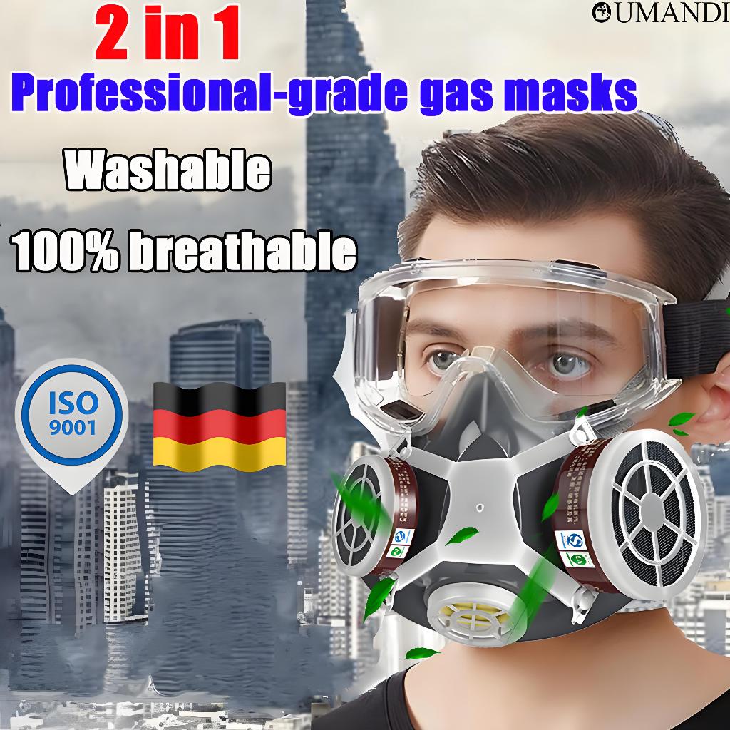 [3M mask 100% Breathable] 6502-7 in 1 Gas Mask Dust proof and antivirus ...