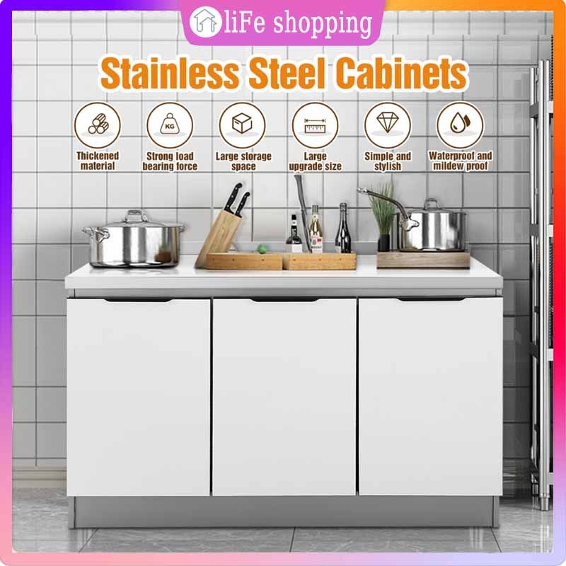 LiFe shopping⚡[10-Year Warranty]304 stainless steel cabinet large space ...