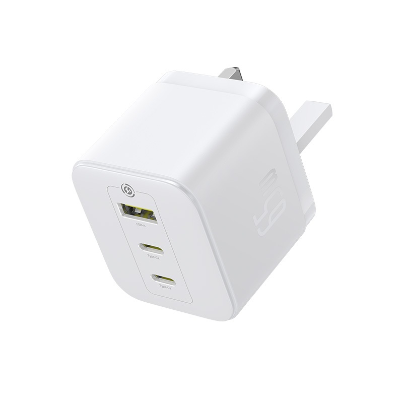 Baseus Palm Fast Charger 2C+U UK PD Compact 3Port For Phone Laptop (65W ...