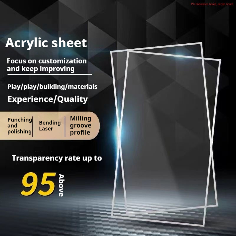 3mm 5mm Thick High Transparent Acrylic Board Transparent Plastic Board ...