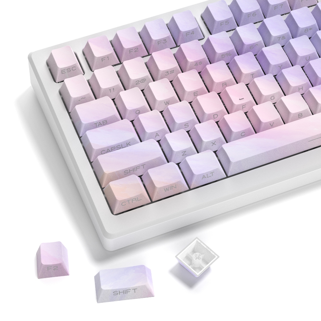 WOMIER 136 Keys Theme Keycaps Side Printed 5 Side Dye-Sub PBT Keycaps ...
