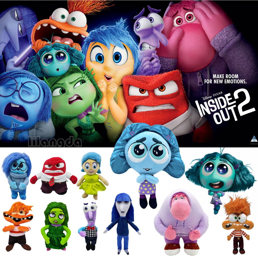 Inside Out 2 Plush Toys NEW Characters Emotions Envy/ Ennui /Anxiety ...