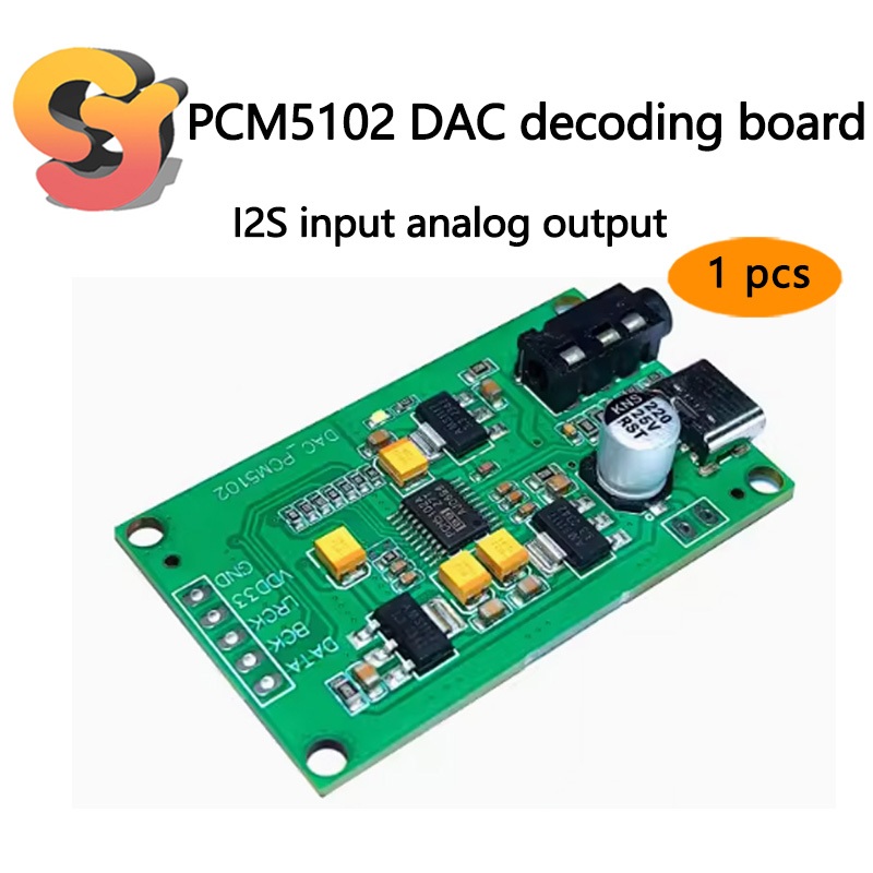 [Ready Stock Supply] 1pcs PCM5102A I2S Raspberry Pie Digital Audio Input DAC Decoding Board to ...